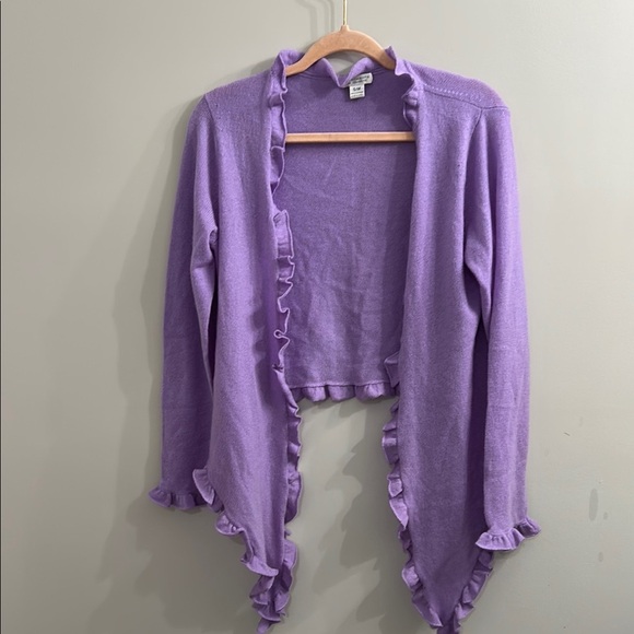 Investments | Sweaters | Investments Fine Cashmere Purple Lilac Cropped ...